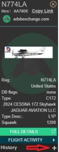 Track Specific Aircraft - ADS-B Exchange